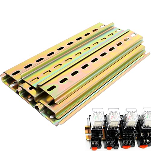 8 Pieces Din Mounting Rail, 35mm Width 200mm Long Slotted Din Rail ...