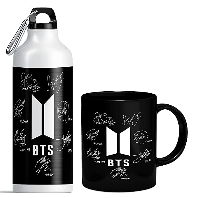 SKYTRENDS BTS Bangtan Boys Signature Printed Aluminium Sports Sipper ...