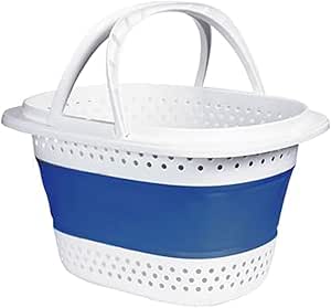 AOFUXTI Collapsible Plastic Laundry Basket - 30L(7.9 Gallon) Foldable ...