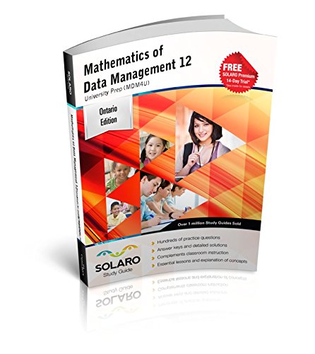 Mathematics 12 Data Management, University Prep (MDM4U) SOLARO Study ...