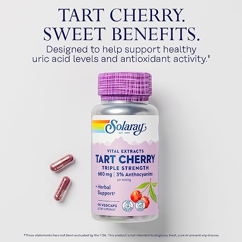 SOLARAY Triple Strength Tart Cherry Extract - Tart Cherry Capsules with ...