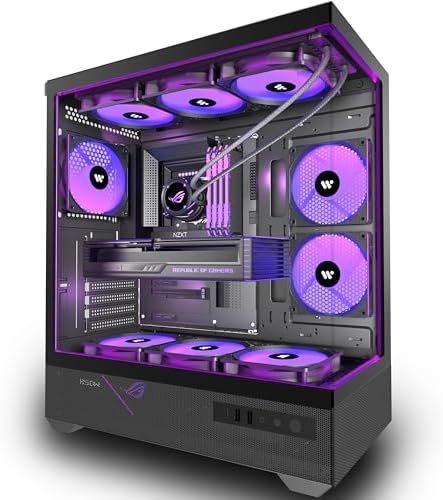 Amazon.com: FOIFKIN PC Case - Pre-Installed 6 PWM ARGB Fan, ATX Mid ...