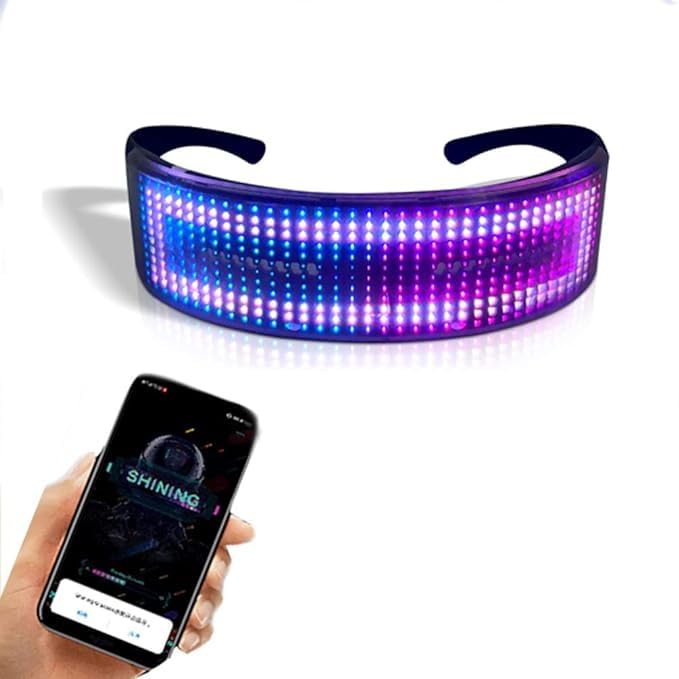 Neon Decors LED Party Glasses - Customizable & Programmable, Bluetooth ...