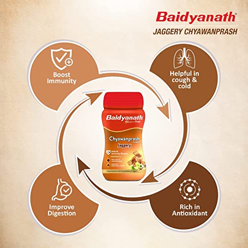 Baidyanath Jaggery Chyawanprash - 750gm | Made with Goodness of Gur ...