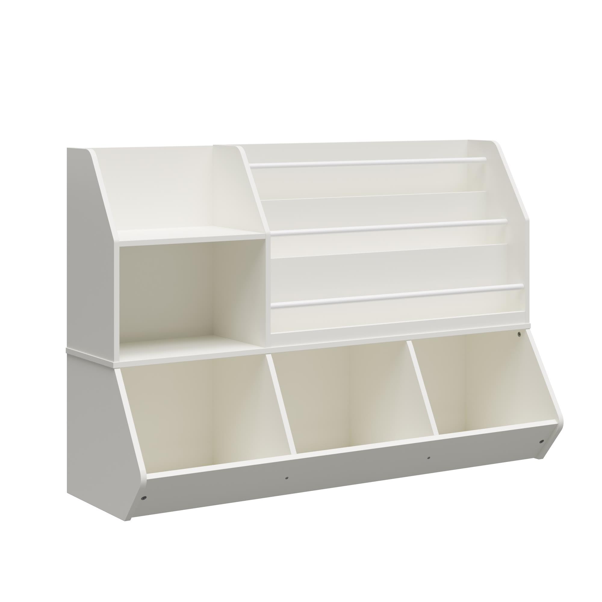 Ameriwood Home Tyler Kids Extra Large Book and Toy Storage Organizer, White