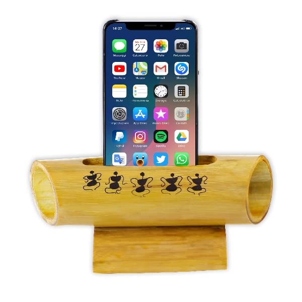 Seva Vivek Bamboo Mobile Stand with Speaker Bamboo Speakers Electricity ...