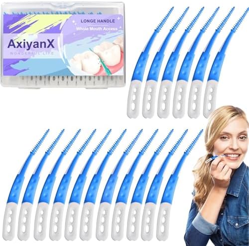 Amazon.com : AxiyanX 84PCS Portable Dental Floss Picks,Soft Silica ...