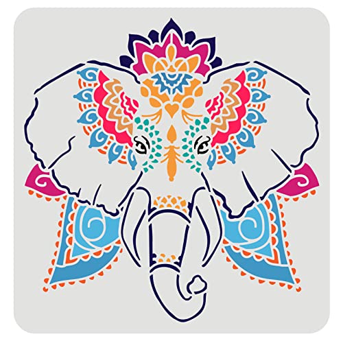 FINGERINSPIRE Elephant Stencils 30x30cm DIY Decorative Elephant Stencil ...