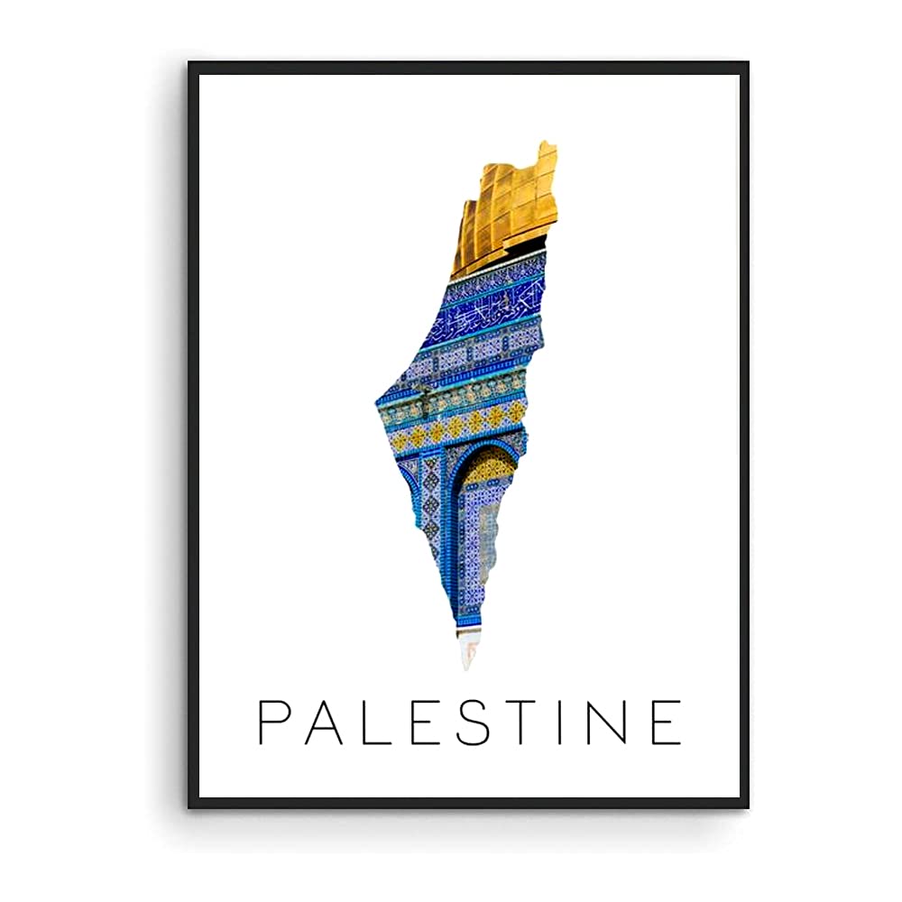 Palestine Map Poster Palestine Wall Art Palestine Poster Save Palestine ...
