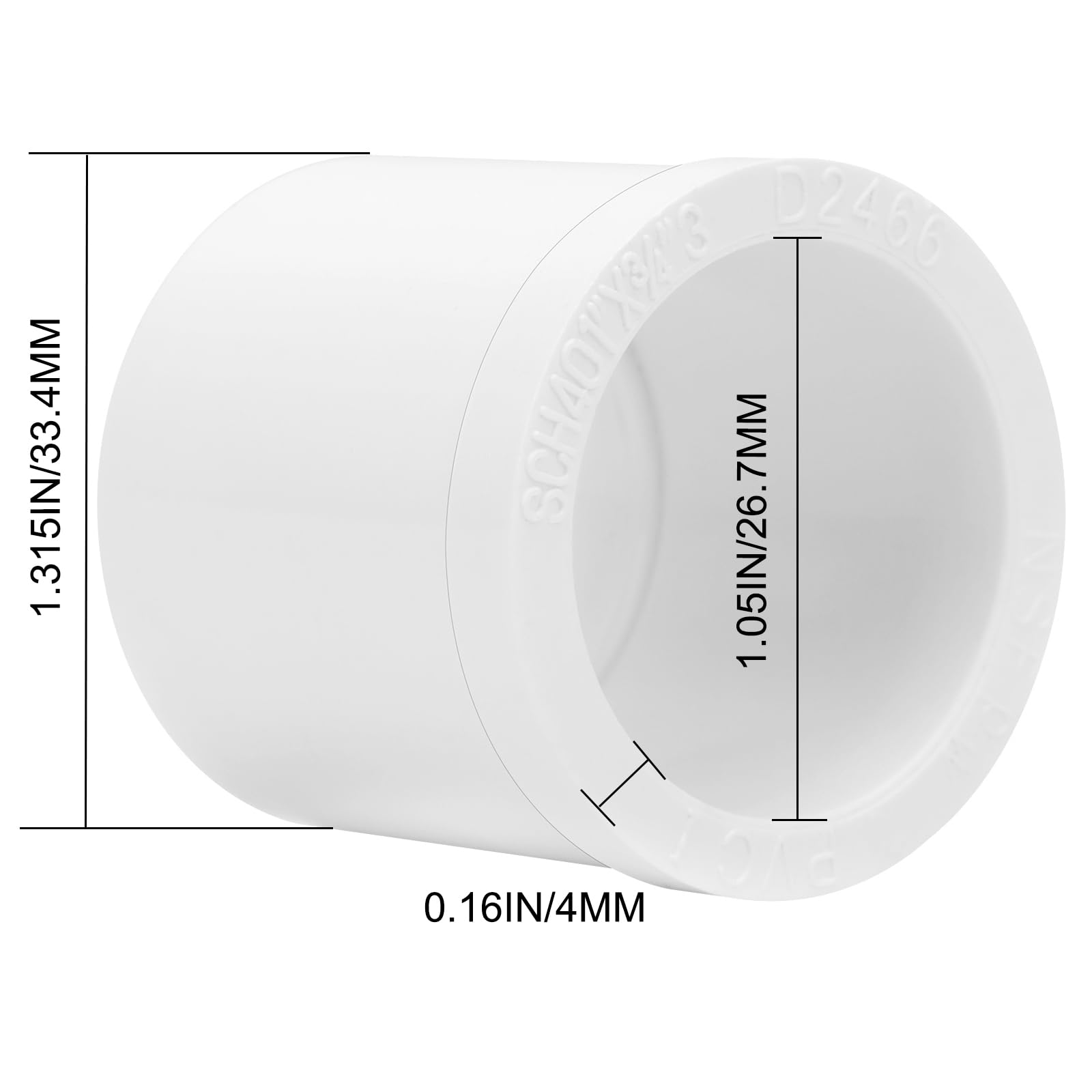 Snapklik.com : Lswteiz 10Pack 1"x 3/4" PVC DWV Reducing Bush Adapter ...