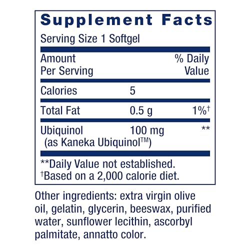 Life Extension Super Ubiquinol CoQ10 100 mg – For Heart Health & Anti ...