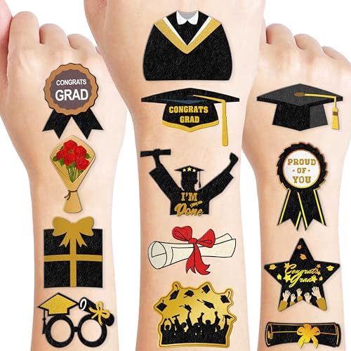 Amazon.com : 192PCS Graduation Tattoos Party Supplies 2024 – Congrats ...