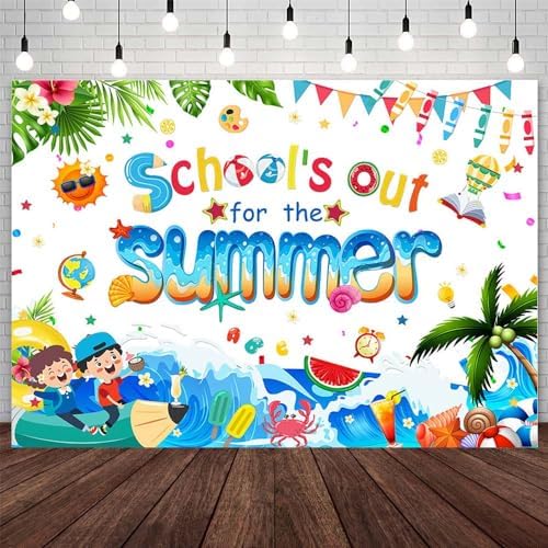Amazon.com : AIBIIN 7x5ft School's Out for The Summer Backdrop 2024 End ...