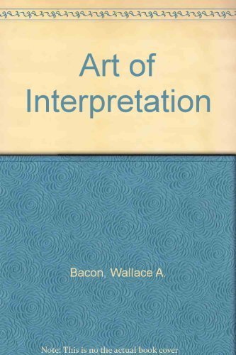 The Art of Interpretation: 9780030899584: Speech Books @ Amazon.com