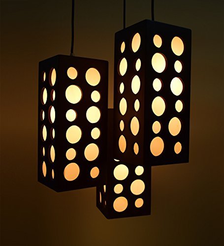 Buy Modern Contemporary Design Wooden Square Shape Hanging Light. Made ...