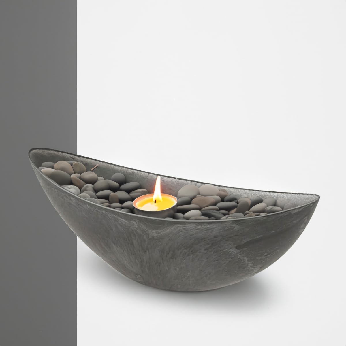 Luxury Large Oval Planter Modern Sideboard Oval Faux Marble Top Light