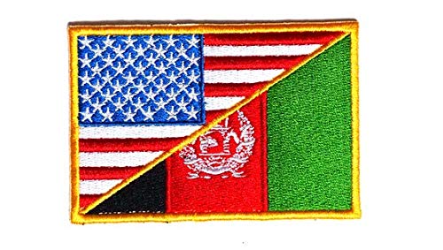Amazon.com: USA & Afghanistan Flag Military Patch Fabric Embroidered ...
