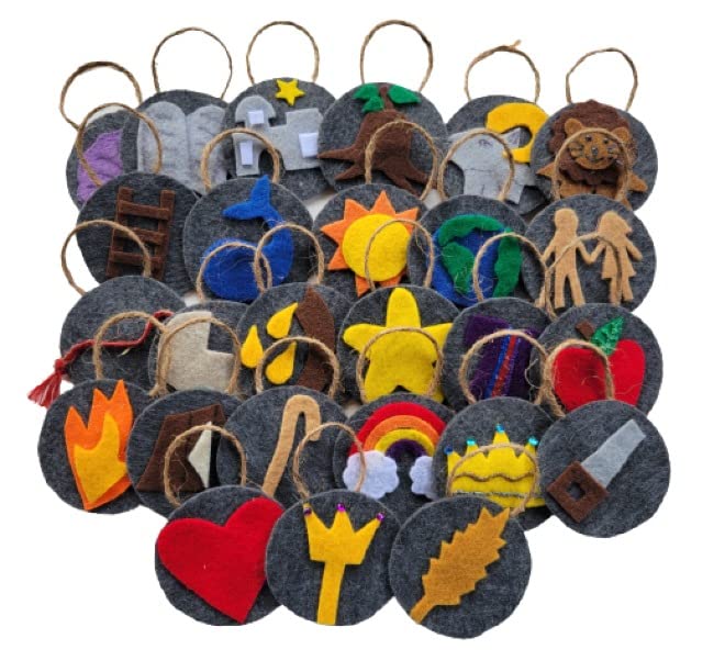 Amazon.com: Jesse Tree Felt Christmas Advent Ornaments : Home & Kitchen