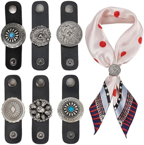 Amazon.com: PH PandaHall 6PCS Leather Scarf Ring Clasp Clips, 6 Styles ...