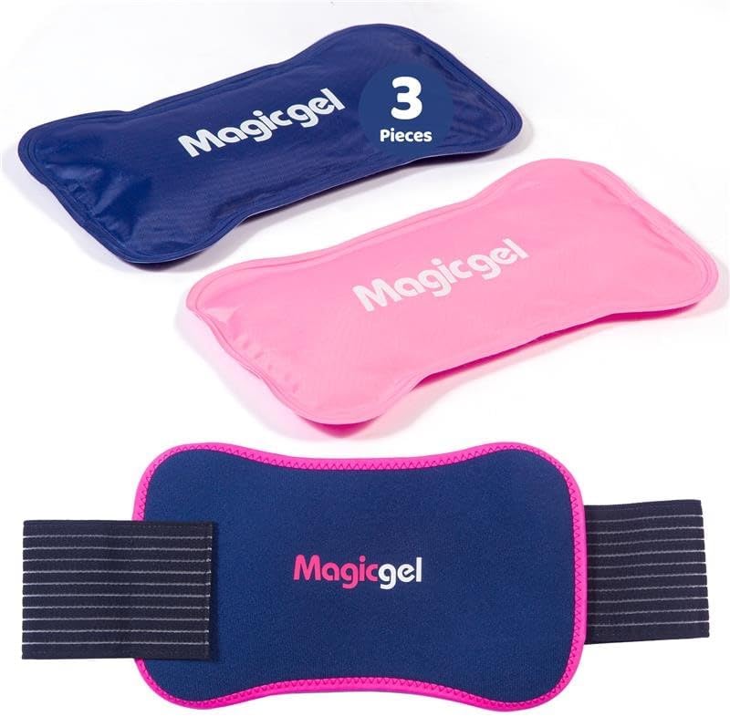 2 x Ice Packs for Sports Injuries with Adjustable Wrap-Around Strap ...