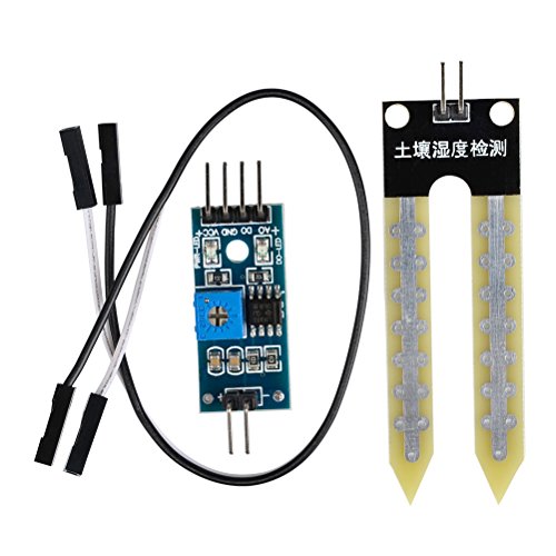 QLOUNI 5pcs Soil Moisture Sensor Module with Dupont Jumper Wires ...