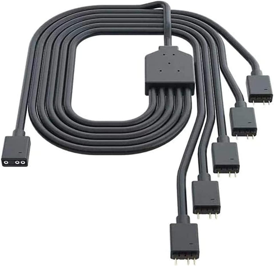 RGB Splitter Cable, 5 Pin Splitter, 1 to 5 Ports Female Connection ...