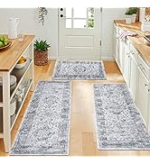 Amazon.com: Pauwer Boho Kitchen Rugs Sets of 3 Non Slip Rubber Kitchen ...