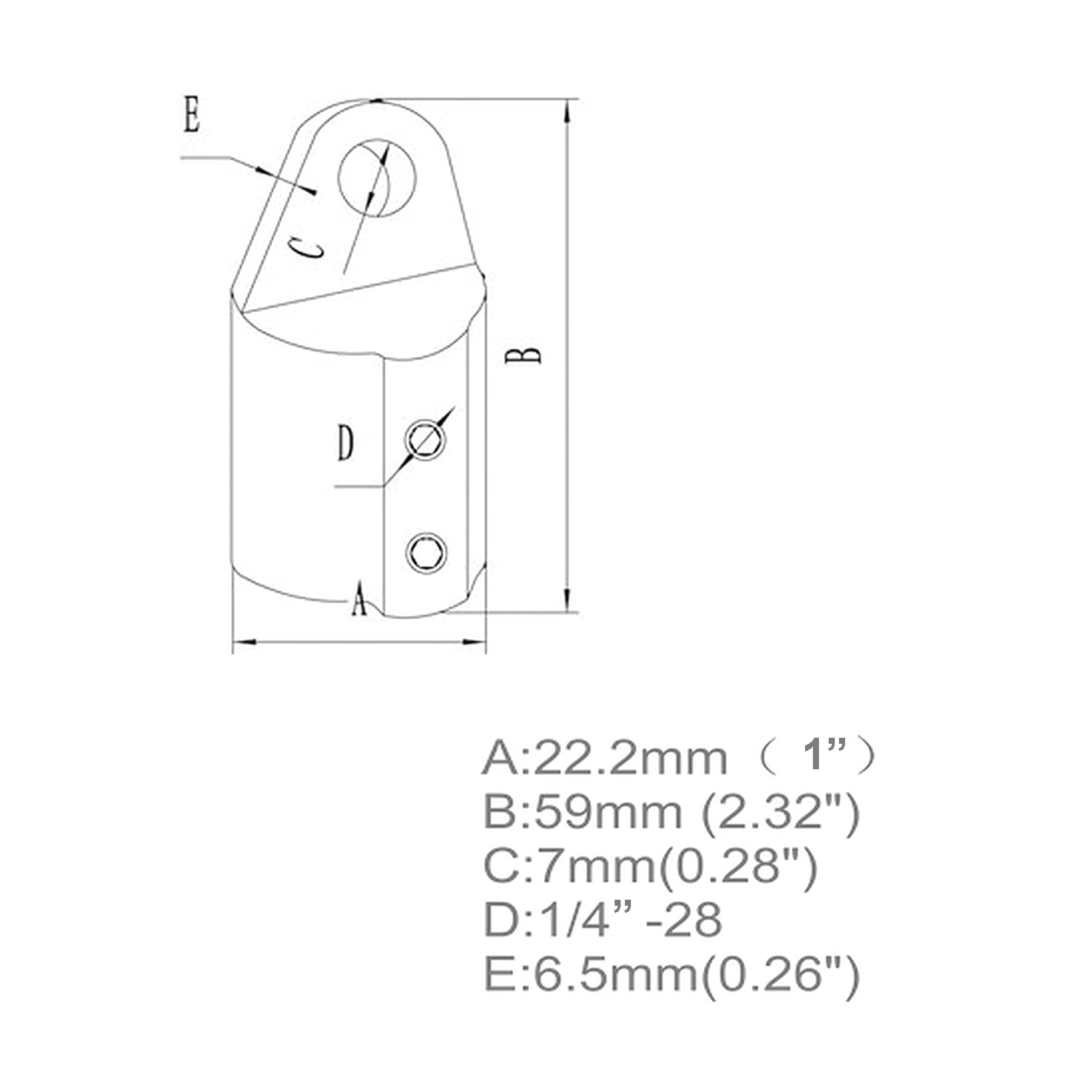 Snapklik.com : Bimini Top Fittings Eye End Caps External 1 Inch Boat ...