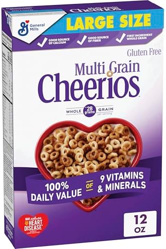 Amazon.com: Multi Grain Cheerios, Heart Healthy Breakfast Cereal, Large ...