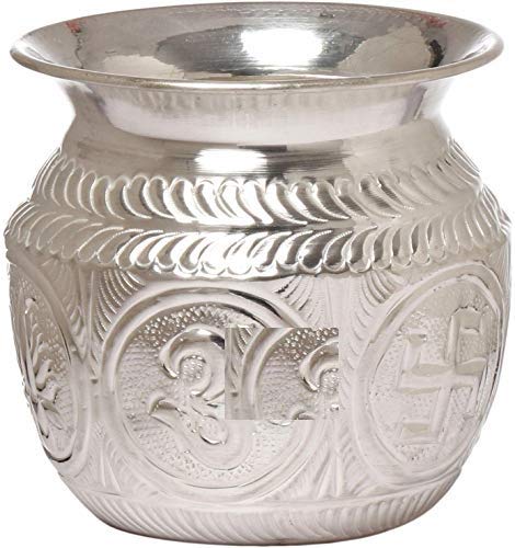 Shivhomeworld Pure Copper Silver Plated Lota Ashta Lakshmi Kalash ...