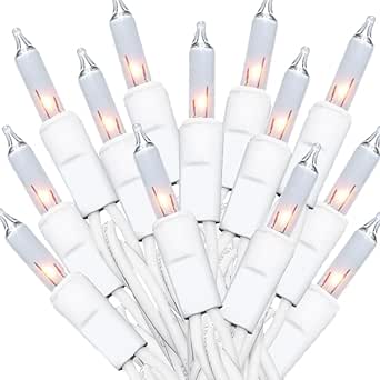 Amazon.com: MULTI-SPARKING Mini Clear Christmas Lights - 35 Count Warm ...
