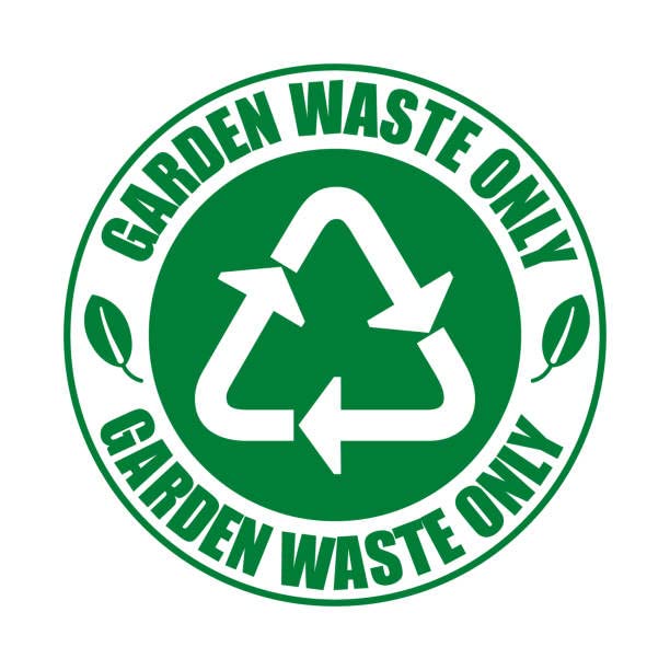 Safety Sign Sticker | Garden Waste Only Sign Sticker, Waterproof ...