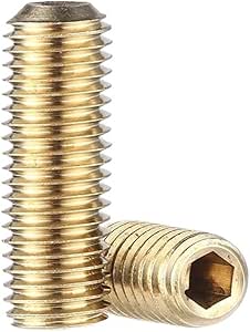 Amazon.com: Idomin M3 M4 M5 M6 M8 M10 Brass Concave End Set Screw Hex Hexagon Headless Machine ...