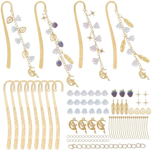 Amazon.com: FREEBLOSS 4 Set DIY Metal Bookmark Kit Bookmark DIY Kit ...