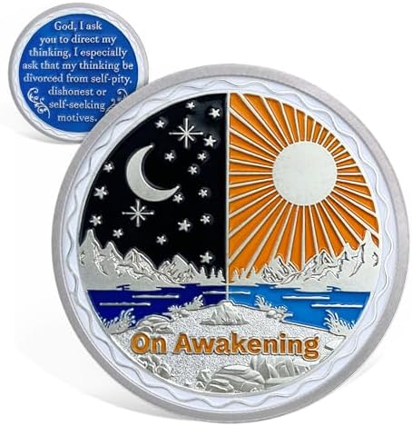 Amazon.com : Recovery Sun and Moon Sobriety Chip Token - On Awakening ...