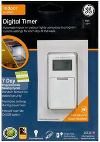 Amazon.com: GE 7-Day In-Wall Digital Timer with Random Security Feature ...