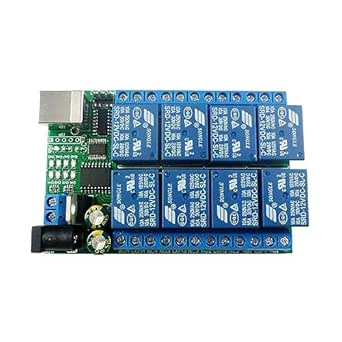 8 Channel USB Relay Module,2 in 1 DC 5V 12V 24V 8CH USB Serial Port ...
