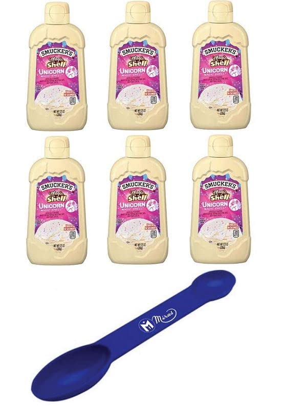 Amazon.com: (Pack of 6) Smuckers Magic Shell Unicorn White Cupcake ...