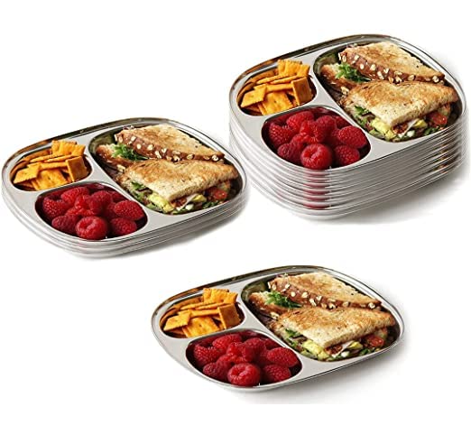 Buy A Z Collection Stainless Steel Heavy Duty Square Small Dinner ...