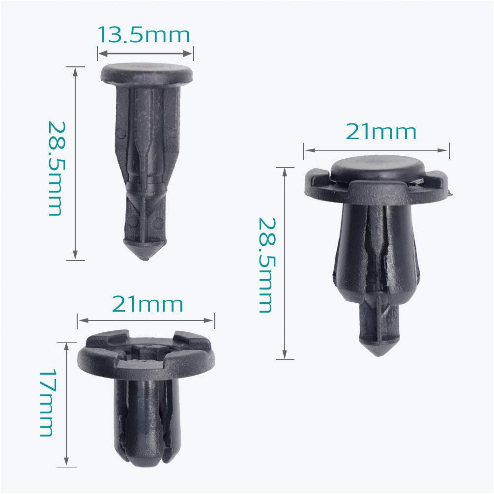 Snapklik.com : 20 Pcs Bumper Engine Cover Fender Grille Push-Type ...