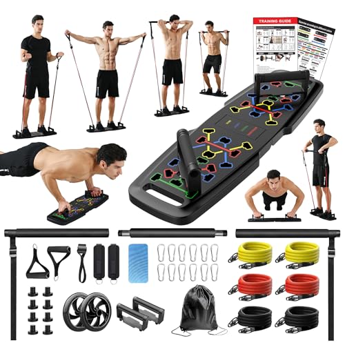 Exercise Equipment For Home Pilates Bar Kit With Resistance Bands & Ab ...