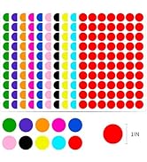 Amazon.com : Ouzoustate 2340 PCS White Circle Dot Stickers 1/2" Round ...