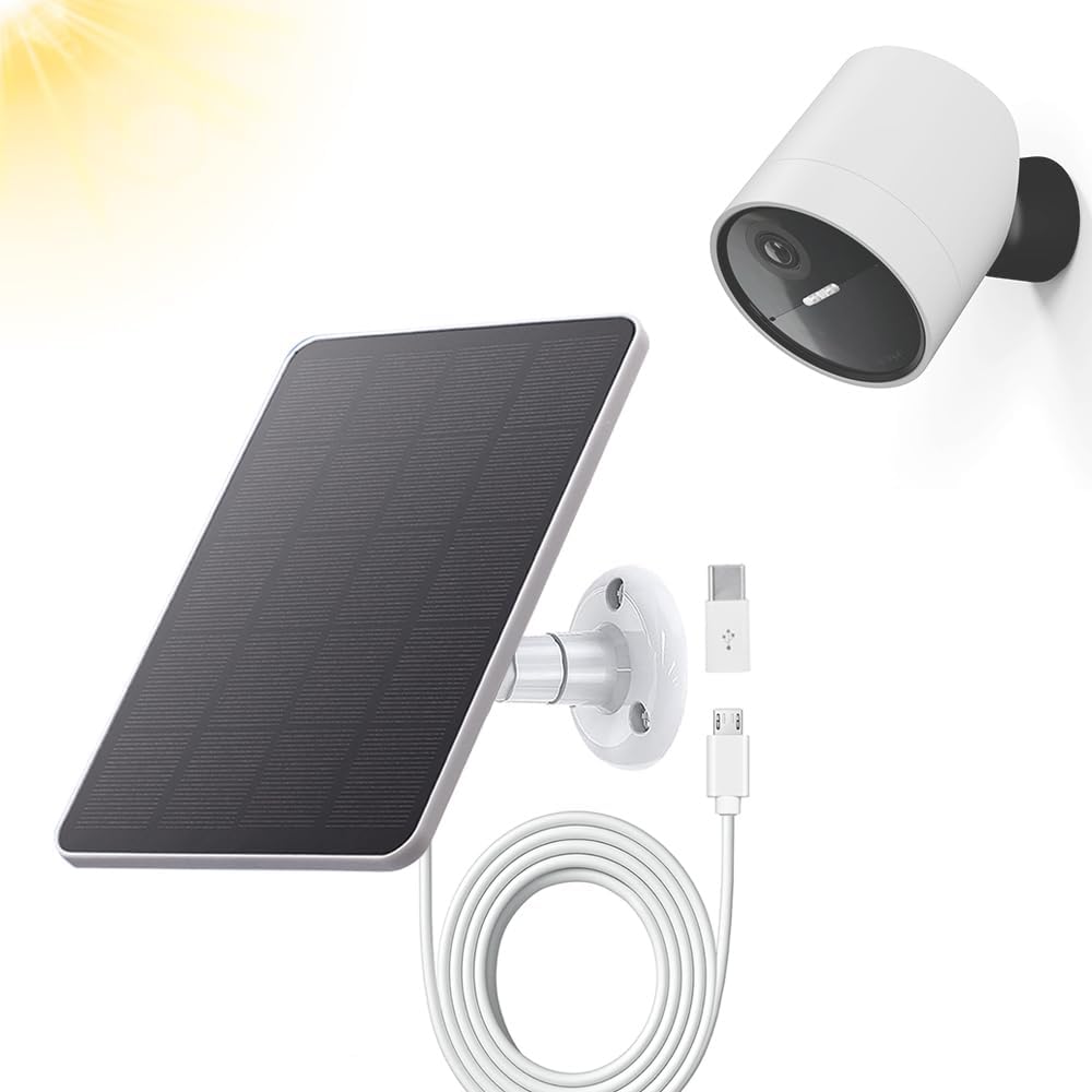 Amazon.com: SimpliSafe Solar Panel for Outdoor Security Camera,White ...