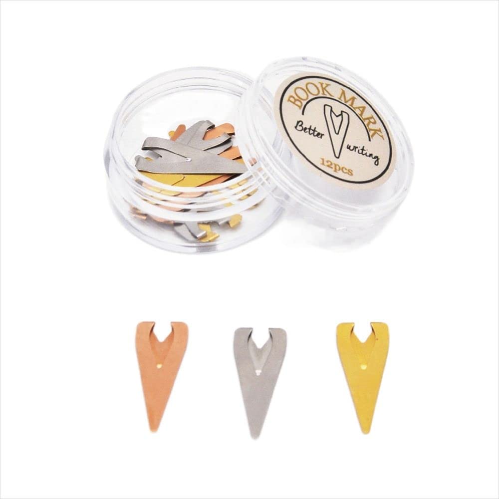 12pcs Book Line Markers Metals Bookmarkers Book Page Markers Arrow ...