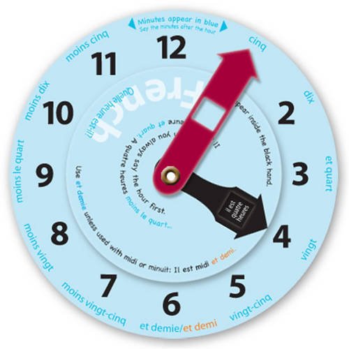 Learn to Tell the Time in French: Language Clock: Buy Online at Best ...