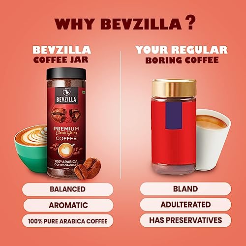 Bevzilla 100% Arabica Instant Coffee Powder - 400g (200g x 2 Jars ...
