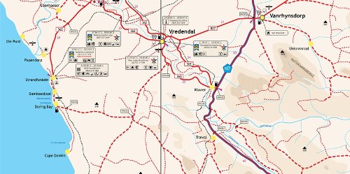 Cape West Coast and the Cederberg Strassenkarte ( Südafrika, western ...