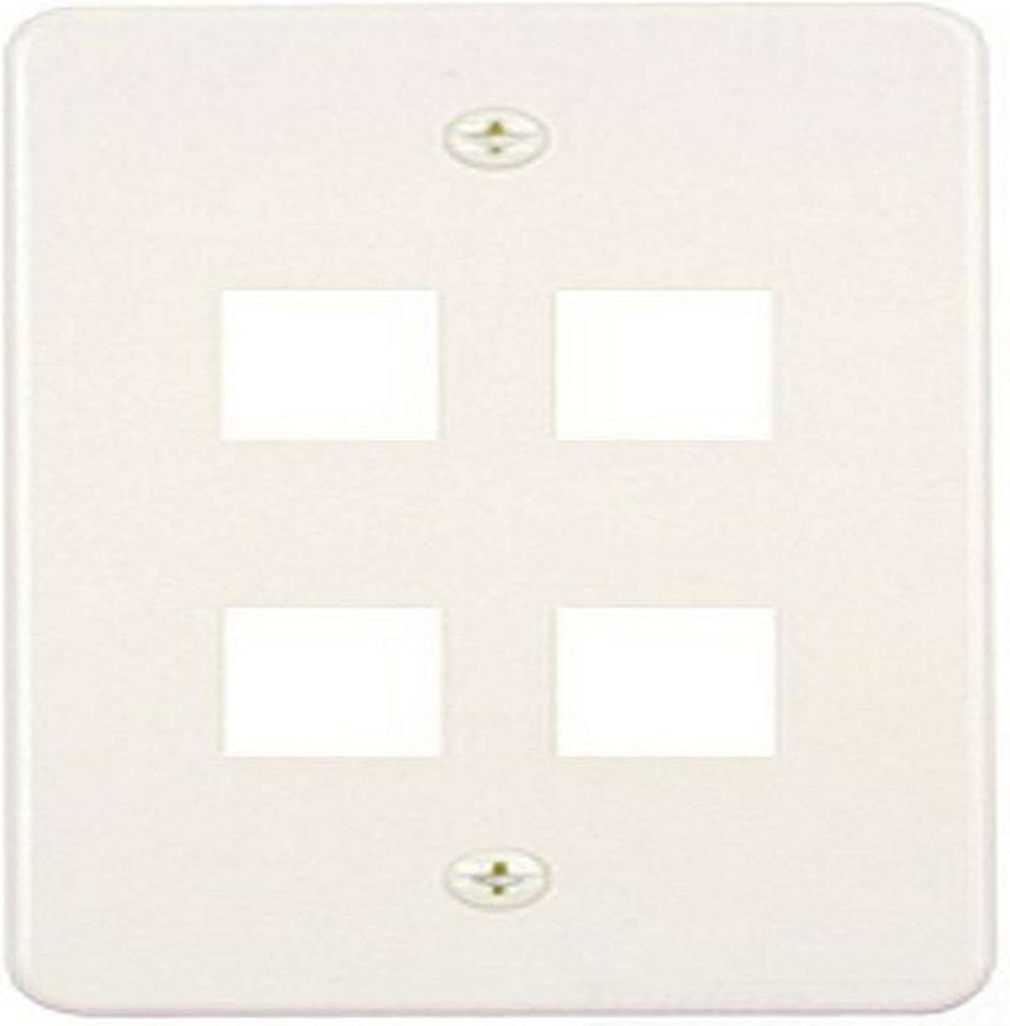 Versatap Faceplate, Flame Retardant Plastic, Gray, Single Gang, 4 Ports ...