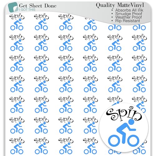 Amazon.com: Spin Planner Sticker / 54 Fun Vinyl Stickers (1/2”) / Cycle ...