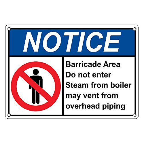 Weatherproof Plastic ANSI Notice Barricade Area Do Not Sign with ...